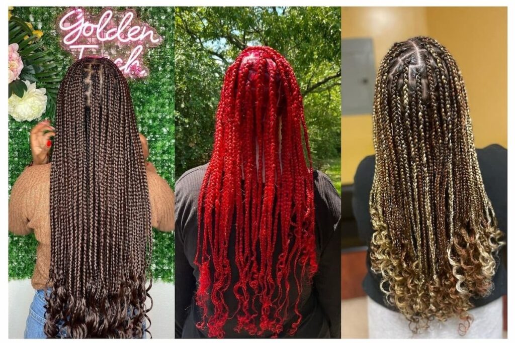 25 Ideas For Knotless Braids With Color: Vibrant Hair Artistry | Lookosm