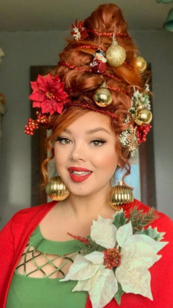 20 Christmas Tree Hairstyles That’ll Make You the Star of the Party | Lookosm